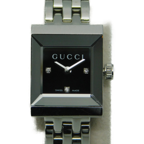 Gucci | Bags | Gucci Gg Frame Collection Quartz Watch Stainless Steel ...